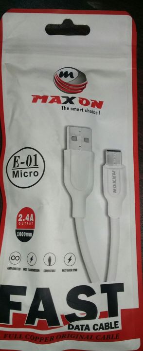Maxon Data Cable 2.4A Full Copper Original Cable | Daraz.pk