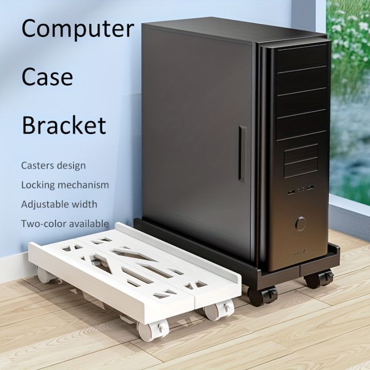 Adjustable Mobile CPU Stand, Ventilated Computer Tower Stand PC Tower ...