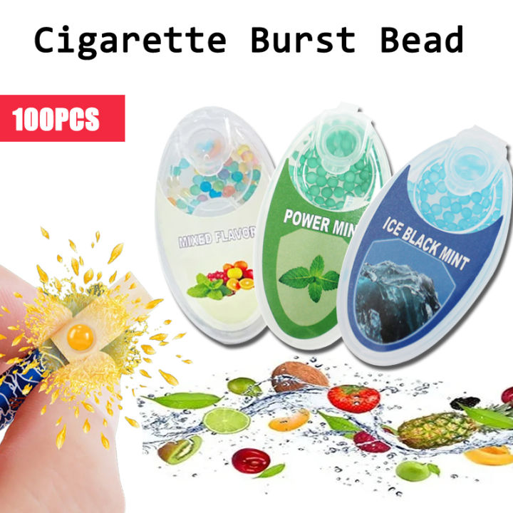 Black Pusher Box DIY Mix Fruit 100PCS Mixed flavor Cigarette Explosion ...