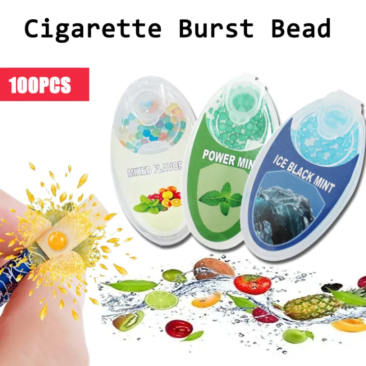 Black Pusher Box DIY Mix Fruit 100PCS Mixed flavor Cigarette Explosion ...