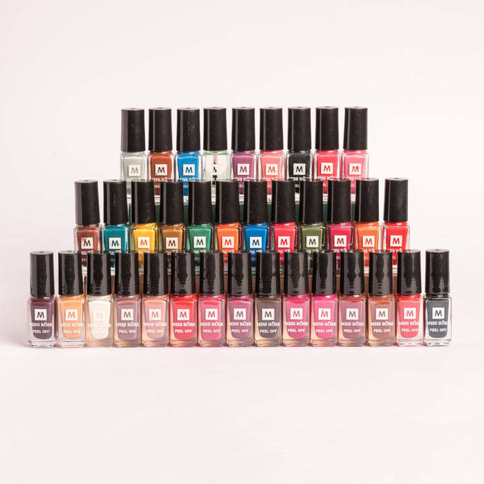 Pack of 12 Peel-Off Nail Polishes – Multicolor Set Quick-Dry, Easy ...