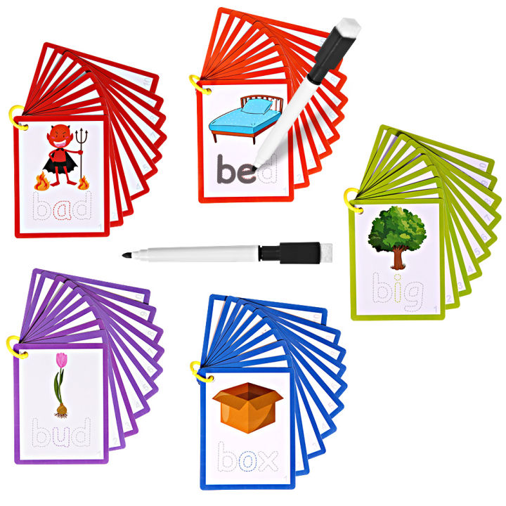 100 CVC Words Sight Words Flash Cards, Phonics Games Learn to Read ...