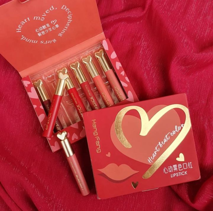 Heng Fang Heart Beat Lipstick | Pack of 06 Set | Lipstick | Matte ...