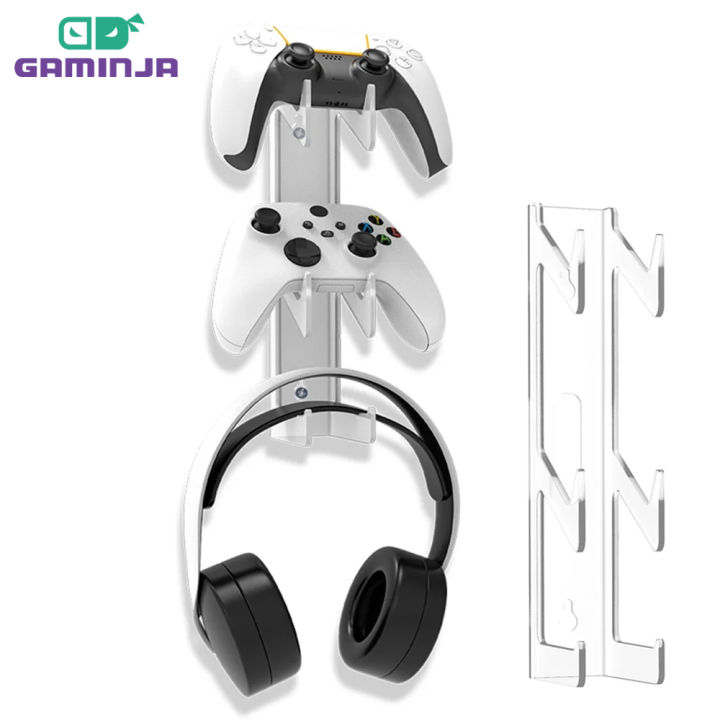 GAMINJA Transparent Wall Mounted Storage Rack Earphone Gamepad Display ...