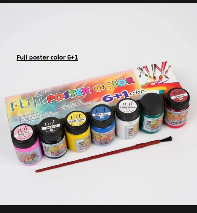 FUJI POSTER COLOUR 30 ML 6 COLOUR IN BOX Wonderful Colour Quality ...