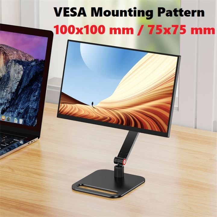 Metal Monitor Holder 100x100 75x75 VESA Mount Portable Stand Adjustable ...