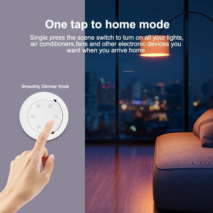 Tuya ZigBee Smart Knob Switch DIY Wireless Scene Button Rotatable ... Tuya ZigBee Smart Knob Switch DIY Wireless Scene Button Rotatable ...