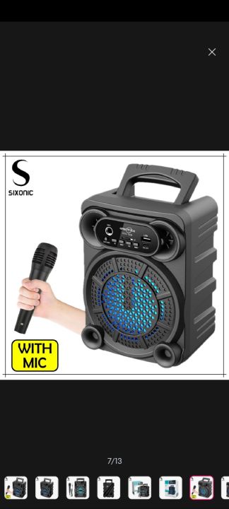 🔥 Sixonic GTS-1638 Wireless Bluetooth Speaker with Mic 🎤 | 4" Bass ...