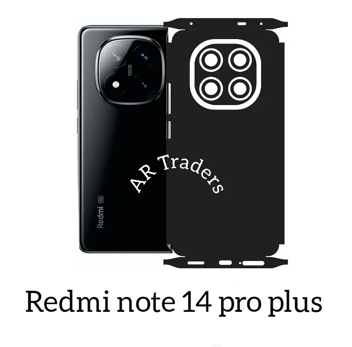 REDMI Note 14 PRO PLUS full Back 360 Protection skin wrap with sides ...