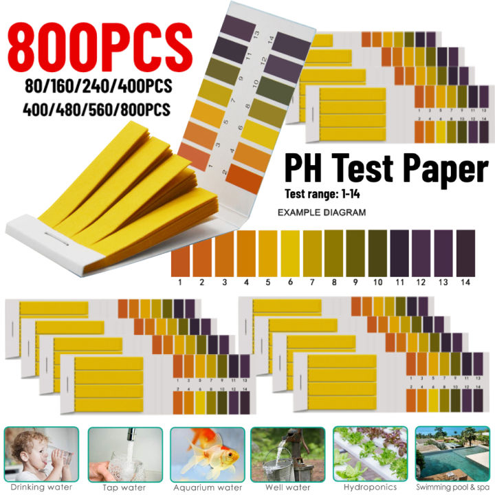 80 Strips/pack PH Test Strips Full PH Meter PH Controller 1-14st ...