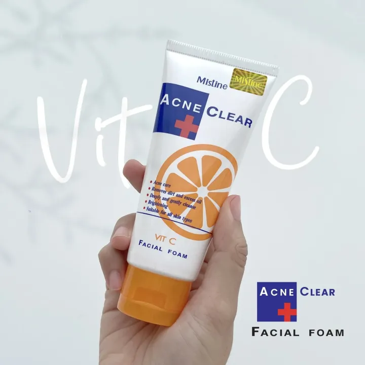 Mistine Vit C Acne Clear Facial Foam (Made in Thailand) 85g | Daraz.com.bd
