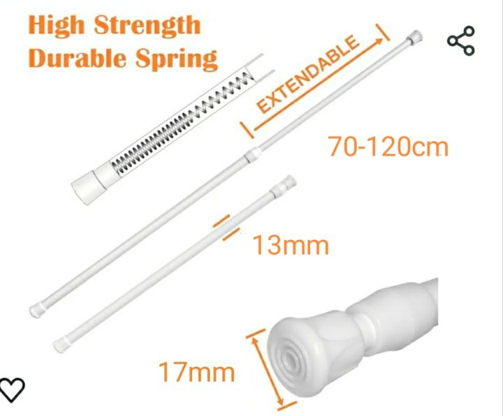 Stretchable Curtain Rods 70 To 120 Cm | Daraz.com.np