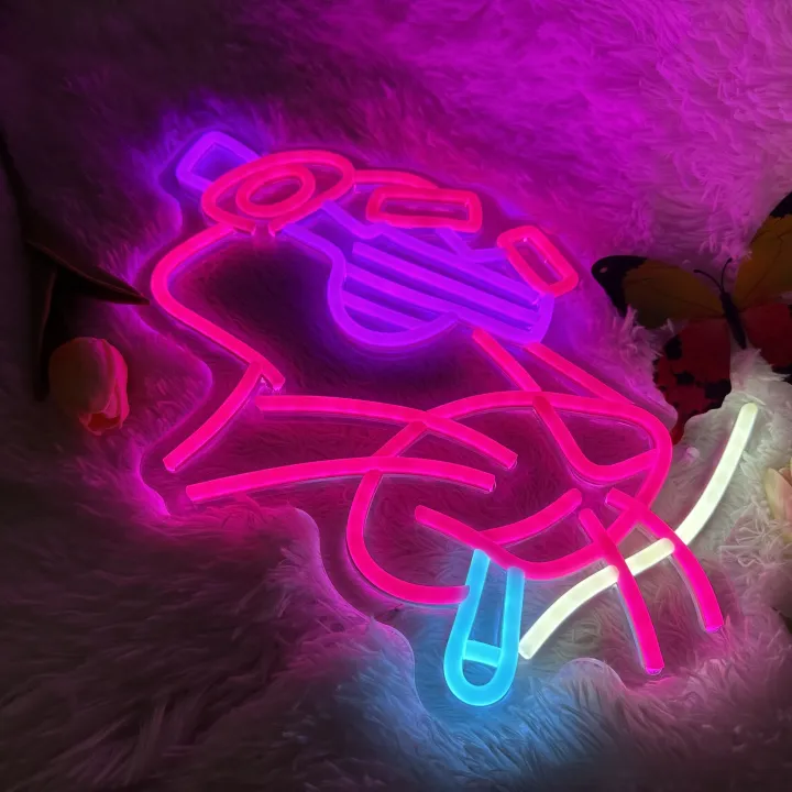 Panther Pink Neon Sign Light, Cool Anime Led Neon Signs For Wall Decor ...