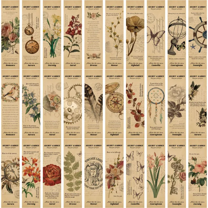 30Pcs Retro Nostalgic DIY Creative Bookmarks Reading Pages Books ...