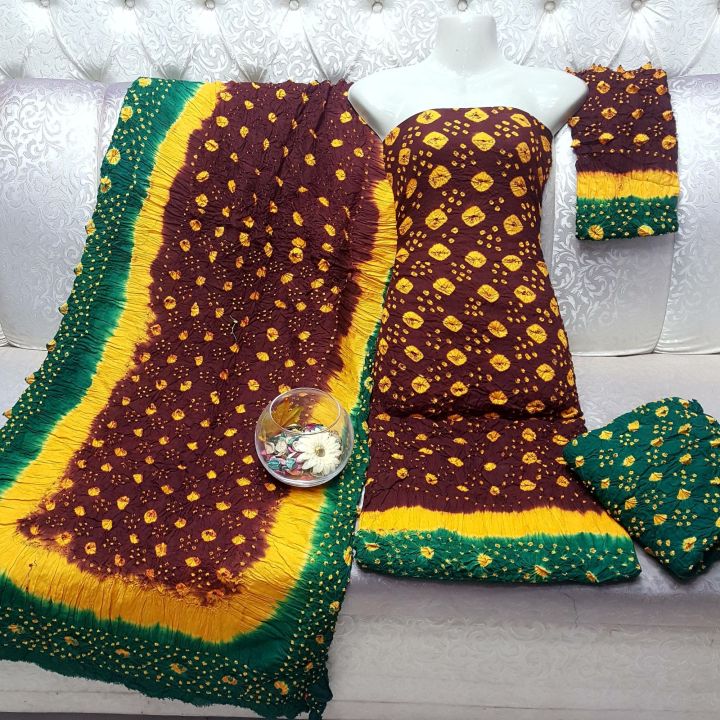 Lawn Chunri 3 Piece Suits for Women Embroidered Pakistani Style Party ...