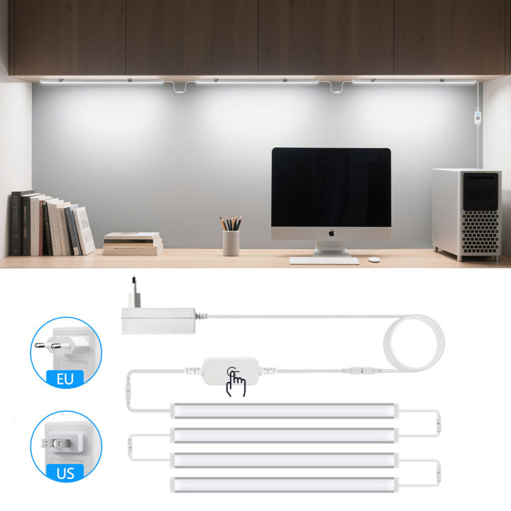 DC12V Touch On/Off Under Cabinet Light Dimmable Aluminum LED Lamp, 1 ...