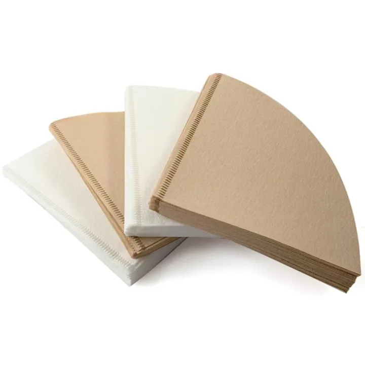 Coffee Filters V01 V02Coffee Filter Paper wood pulp Hand punch V-shaped ...