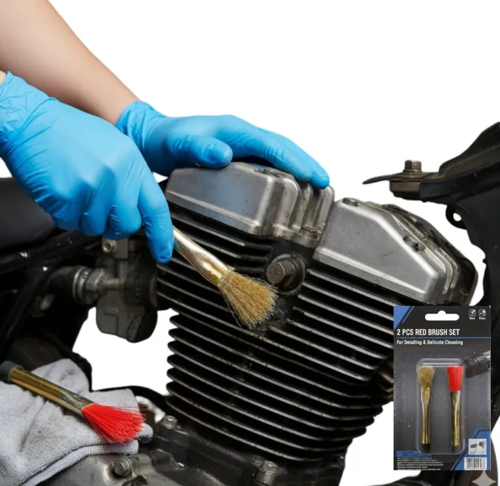 Pack Of 2 Bike Engine Cleaning Brush Remove Rust Grease Dirt PVC And ...