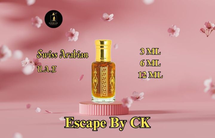 Escape By CK- Swiss Arabian- Unisex Attar- 3 ML| 6 ML| 12 ML | Daraz.com.bd