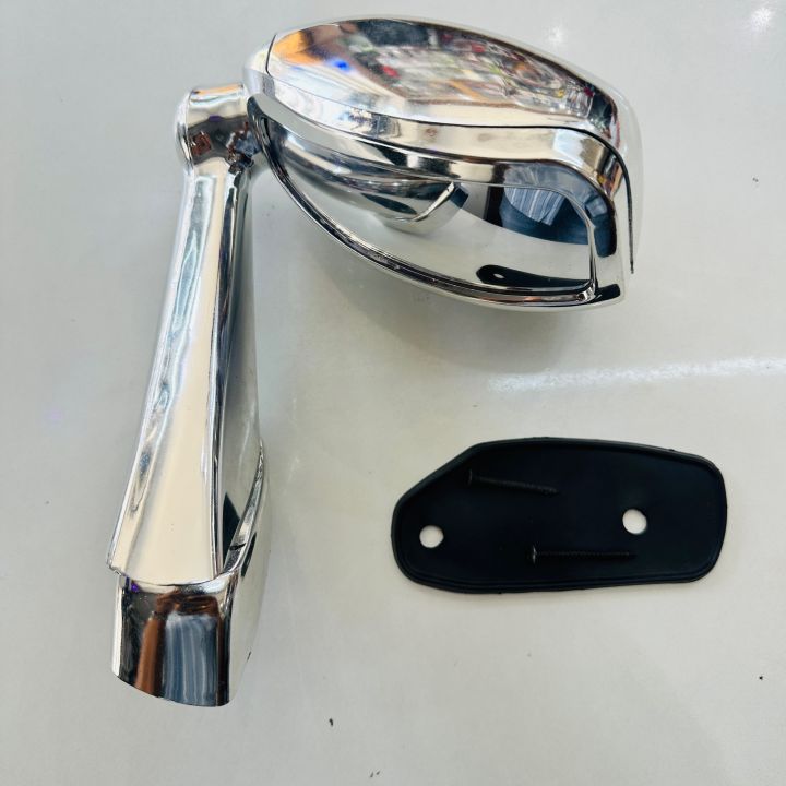 Front Fender Lion Mirror Wide Angle Bonnet Mirror (Chrome) | Daraz.com.np