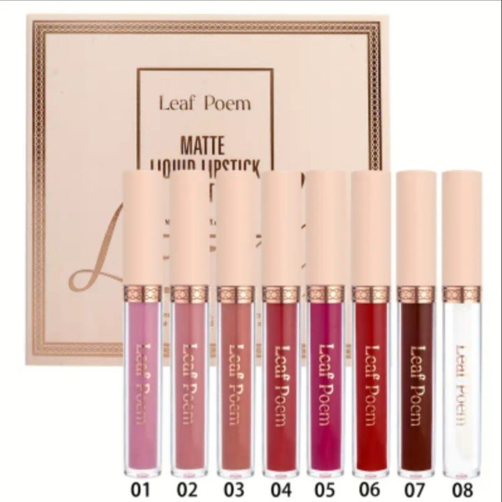 LEAF POEM Matte Liquid Lipstick Lip Gloss Non Fading Waterproof Lip ...
