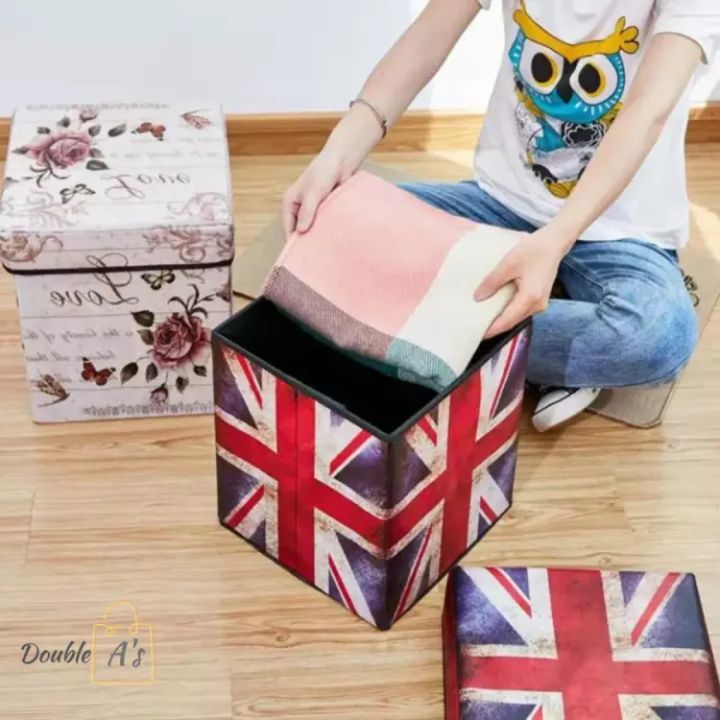 Ottoman Storage Stool Chair Box with full Body Print perfect as Storage ...