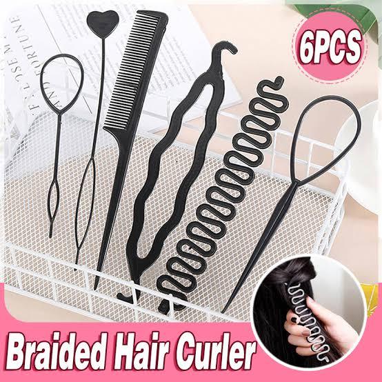 6Pcs Hair Braiding Tool & Styling Comb Set – DIY Hair Styling ...