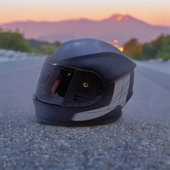 Matt Grey GR2 Helmet for Bikers / In Standard Size / Helmet GR2 in Matt ...