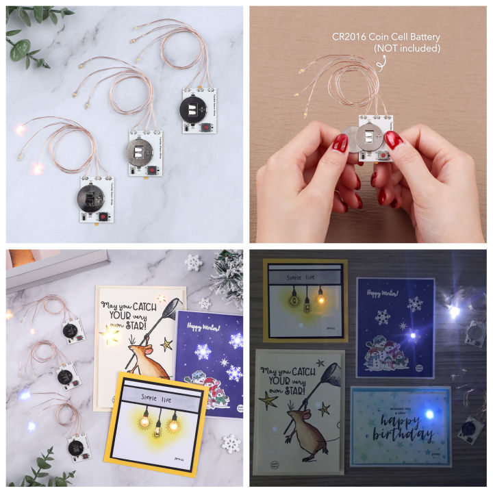 Twinkle Light for Making Interactive Twinkle Cards, Self-Adhesive Light ...