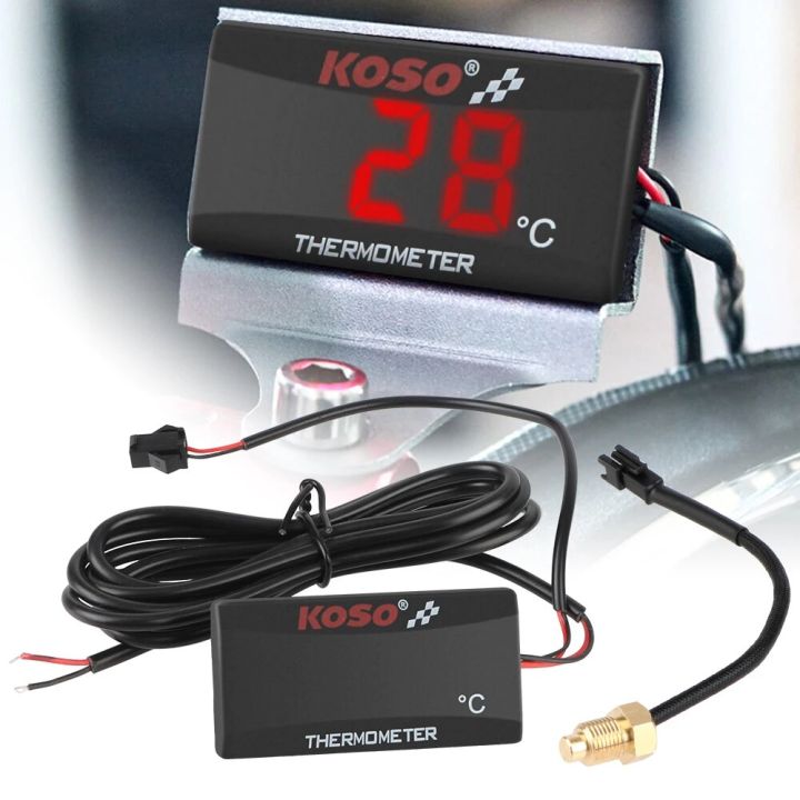 12V 0~120°C Monitor Motorcycle Thermometer Water Tank Retrofit ...