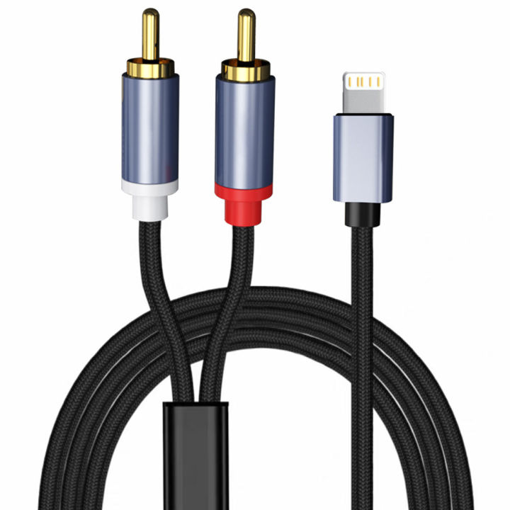 Lightning to 2 RCA Y splitter for iOS USB connector for iPhone 14 13 12 ...