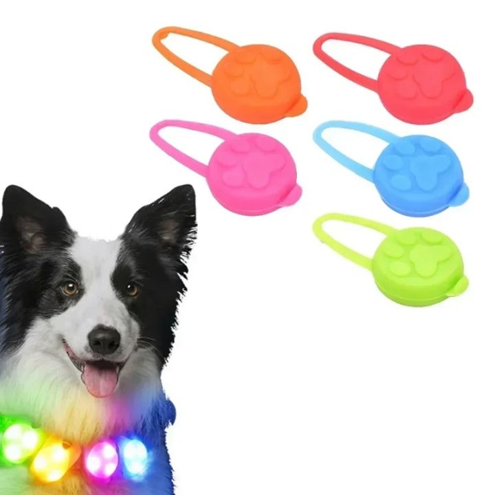 1Pc Pet Dog Night LED Flashlight Dog Cat Collar Glowing Pendant Safety ...