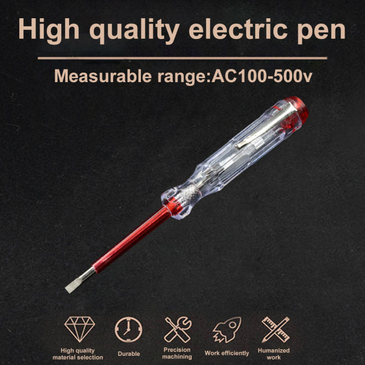 Tester Screwdriver Voltage Detector Pen Light Circuit Tester Electric ...