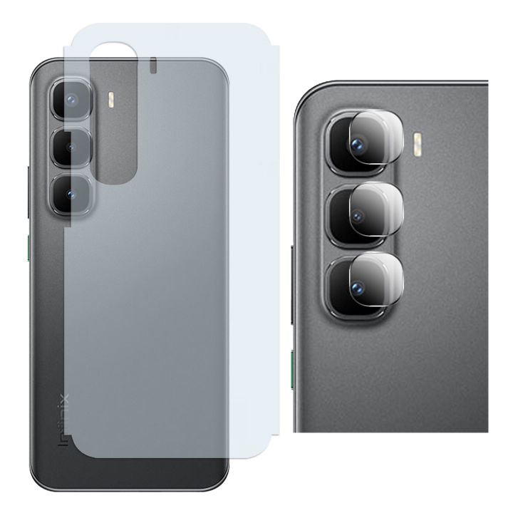 Infinix Hot 60 Pro Plus Back Matte Finish Protector Carbon Fiber Soft ...
