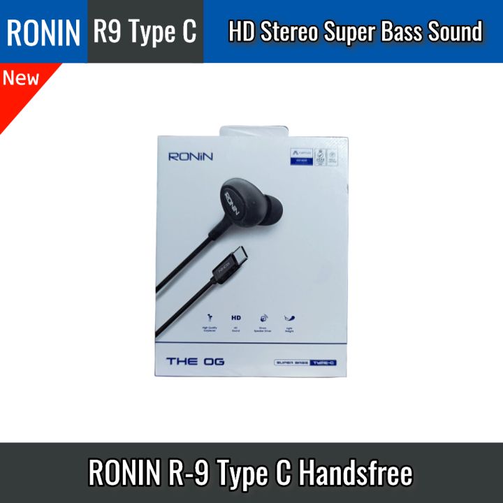 Ronin R9 Type C Handsfree HD Stereo Super Bass Sound - New Ronin R-9 ...