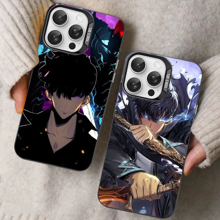 Anime Solo Leveling Phone Case For IPhone 16 15 14 13 12 11 Pro Max X ...