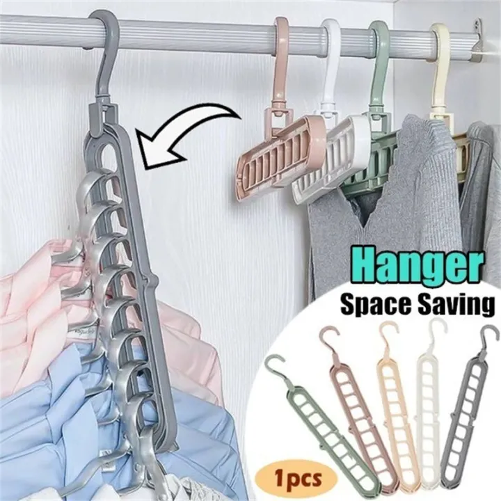 New Multifunctional 9-hole Space Saving Hanger 360 Rotating Magic ...