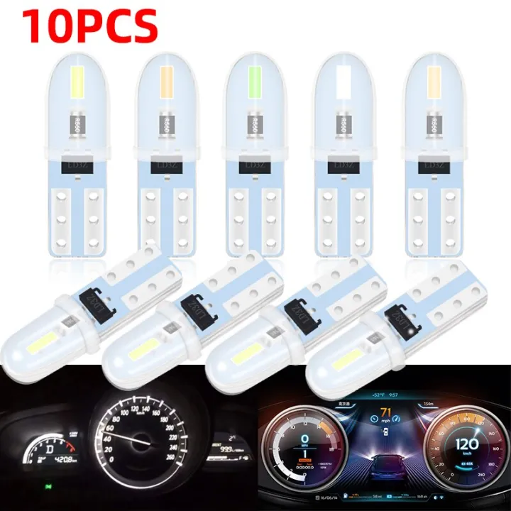 10X T5 LED 3014 2SMD No Polarity Auto Car Dashboard Lights Car Reading ...