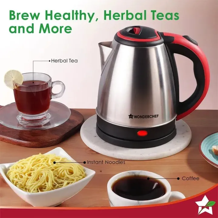 Electric Kettle Small 2 Ltr Stainless Steel – 1500W Heavy Duty Electric ...
