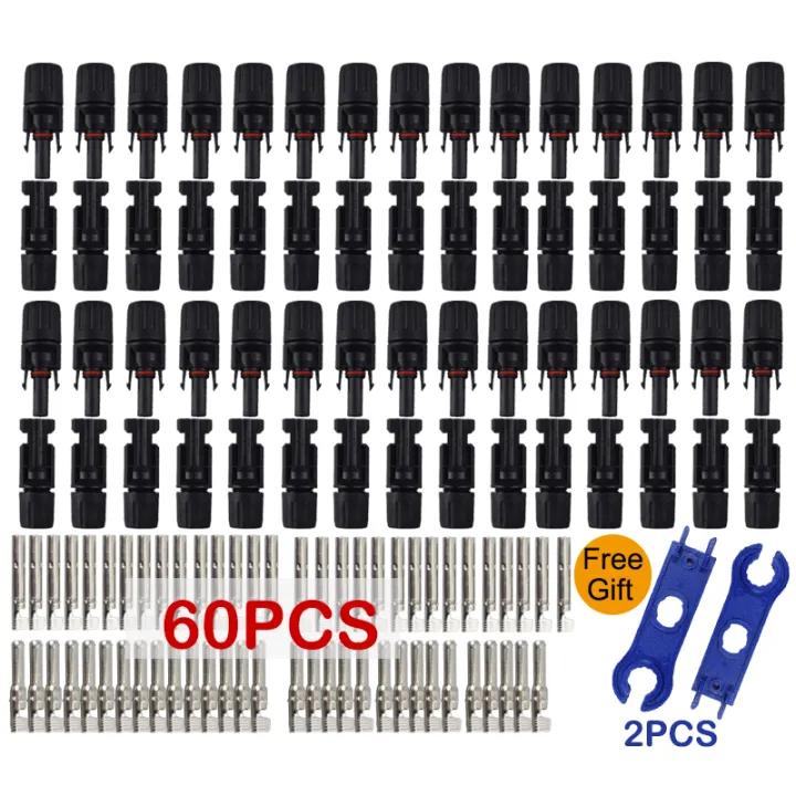 200/100/40/20/10/5 Pcs DC Solar Connector 1000V30A Panel Stecker IP67 ...