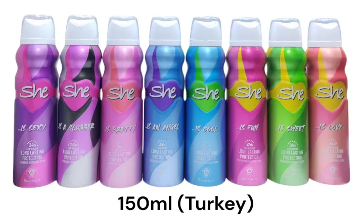 original Imported She Body Spray Deodorant for Women | 24H Long-Lasting ...
