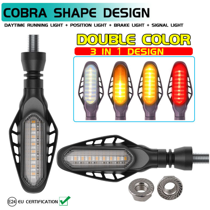 Universal Led Motorcycle Directional Indicators Turn Signals Stop ...