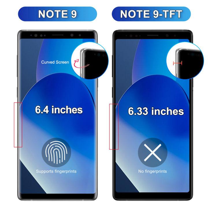 TFT Quality Note 9 LCD Touch Screen Digitizer Repair Parts For Note 9 ...