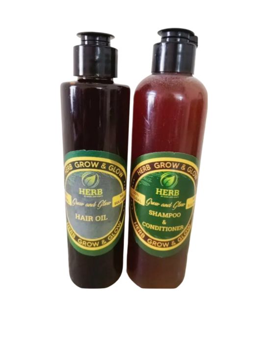Herb Grow & Glow Herbal Hair Oil – Natural & Organic – 200ml | Daraz.pk