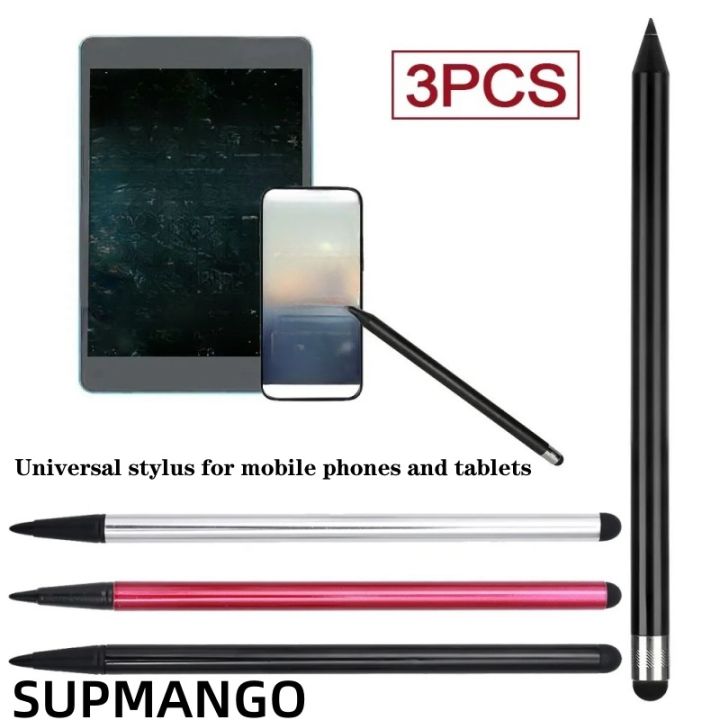 Portable 2 in 1 Universal Touch Screen Pen Capacitive Stylus For Mobile Phones Tablets Laptops ...