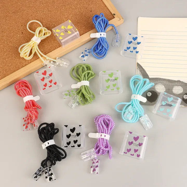 USB Cable Protection US Charger Protector Cover Love Heart Style ...