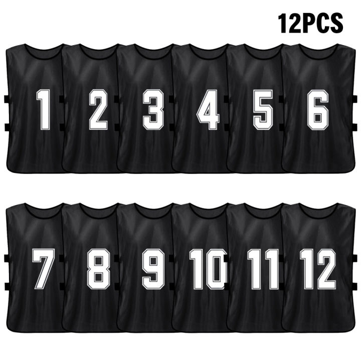 6/12 PCS Adults Soccer Pinnies Quick Drying Football Team Jerseys Sports Soccer Team Training ...