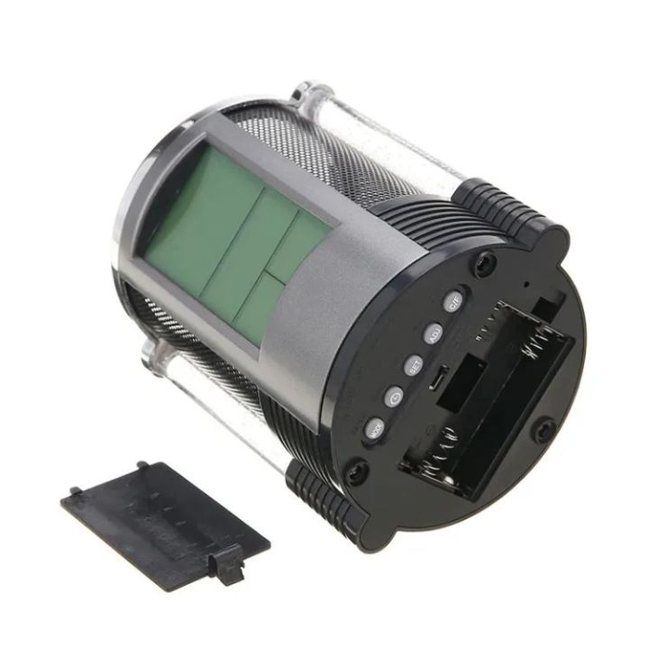 Digital LCD Desk Alarm Clock Pen Holder Mesh Pen Pencil Holder With LED ...