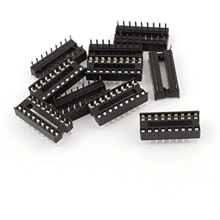 5Pcs- 18 Pin IC Base 18 Pin PCB Mount Low Cost IC Socket DIL DIP IC ...