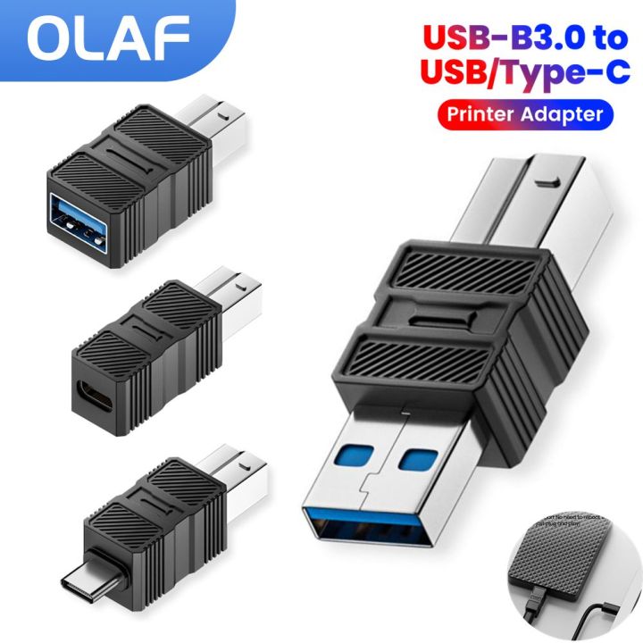 OLAF USB B 3.0 Male to USB A/Type C Female Adapter For Printer Scanner ...